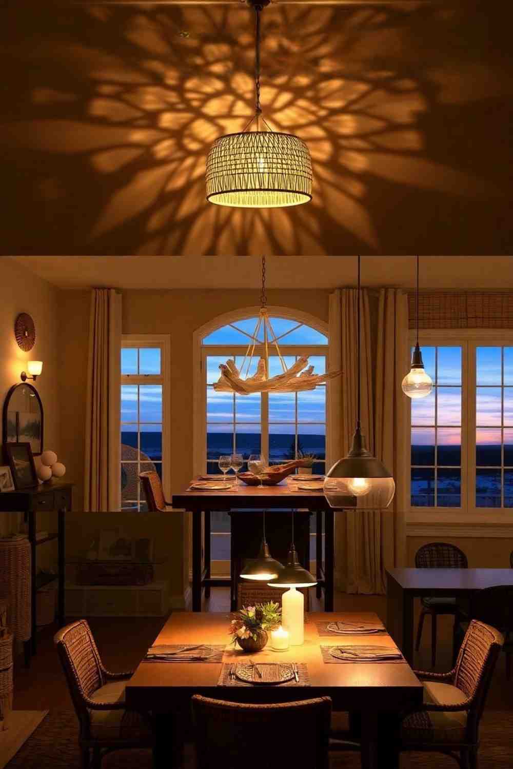 39+ Coastal Dining Room Lighting Ideas For Beachy Space